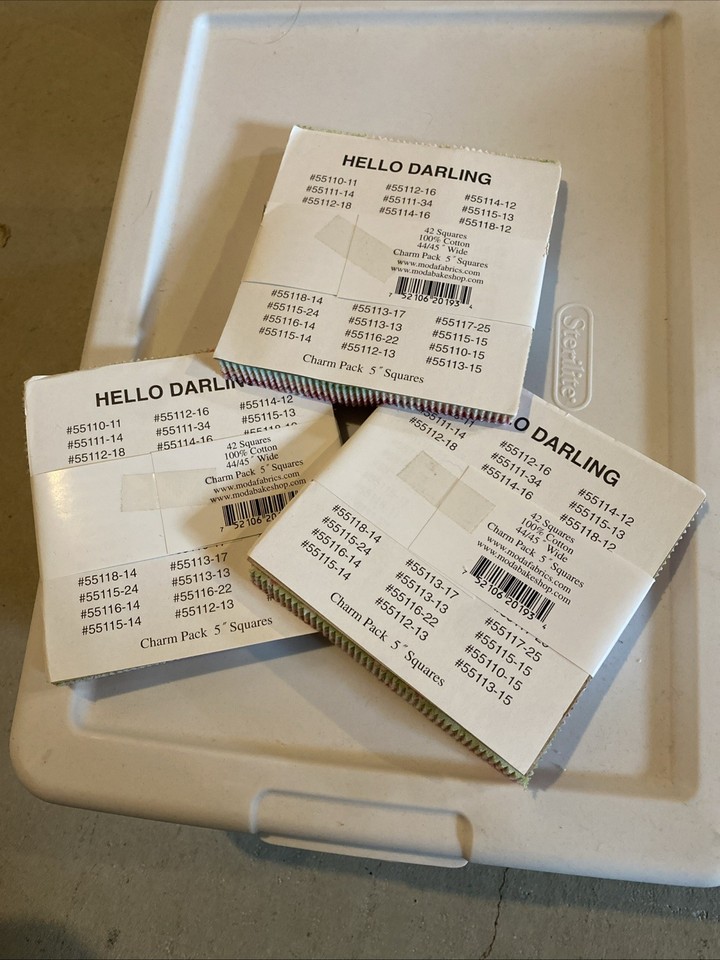 HELLO DARLING Charm Pack By Bonnie & Camille for MODA Fabric. Out Of ...