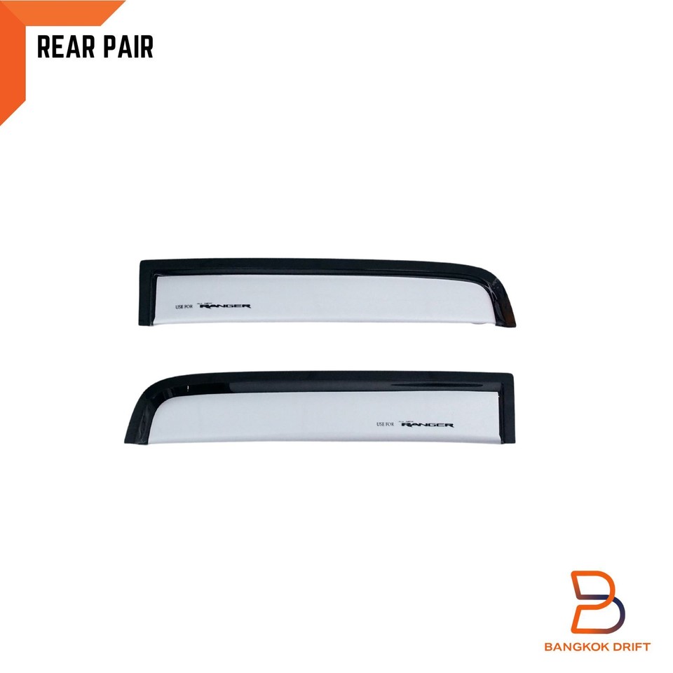 SILVER WEATHER SHIELD VISOR SUN RAIN GUARD FOR FORD RANGER P703 CAB ...