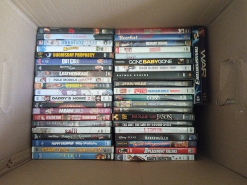 Lot of 100 Used DVD Movies Estate Sale Lot- DVDs Total See Photos ...