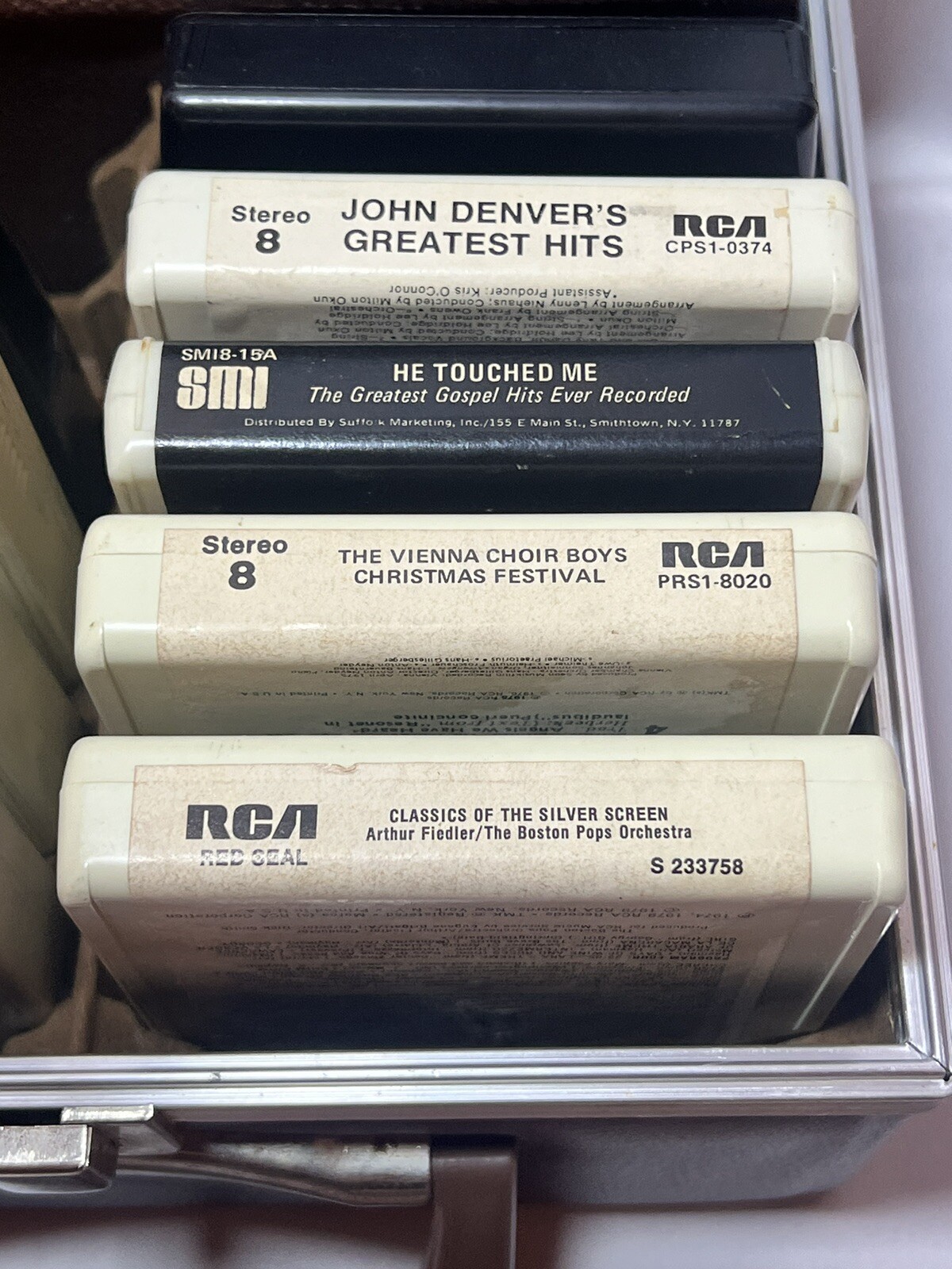 Vintage 8 Track Case with 9 Mixed Cassette Tapes | eBay