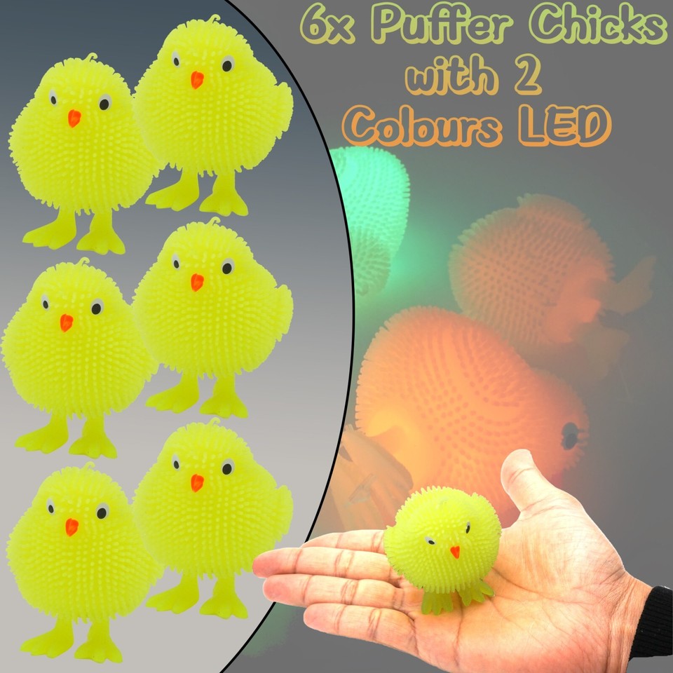Multi Colored Chenille Chicks Goggles Chicks Light UP Chicks Easter ...