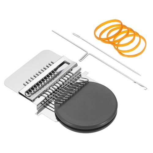 12 Hooks Mini Weaving Machine Kit, Weave Tool with Accessories, Grey ...