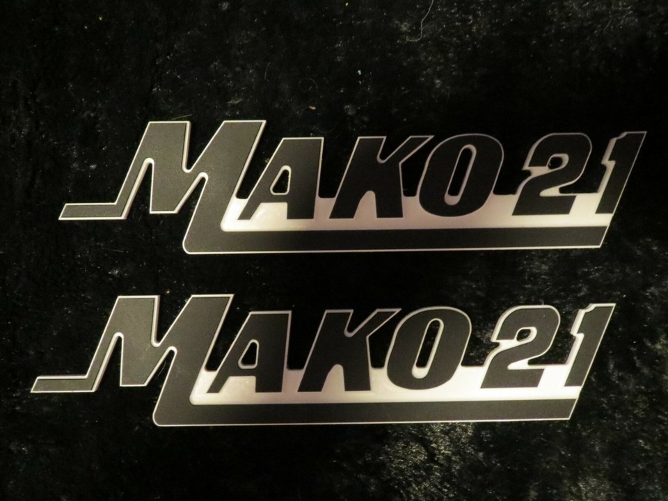 Mako Boat Emblems / Badges (Small) 2-3/8" High | eBay