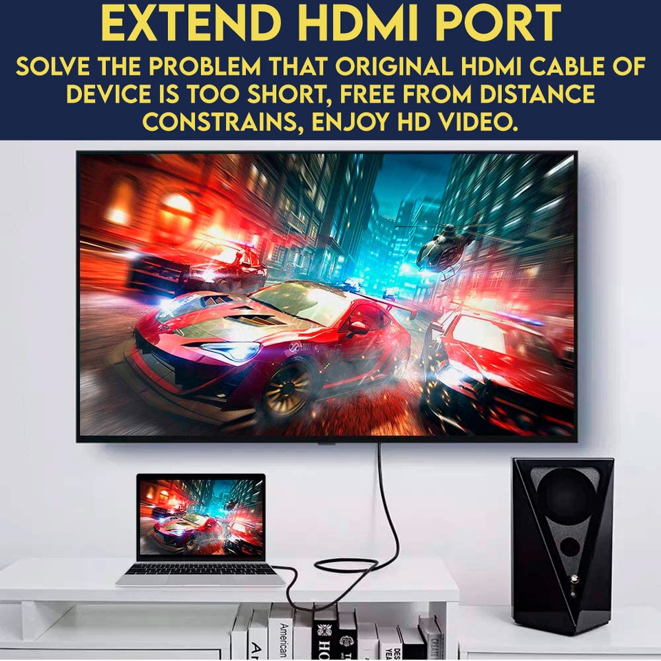 HDMI Cable Ultra Slim HDMI Cord 4K 2K 2.0 HDTV PC Laptop Monitor Cable ...