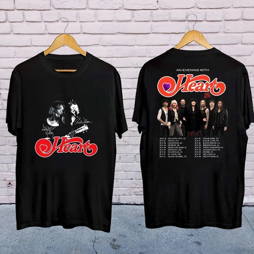 Rock Band Heart Concert Heart Band An Evening With Tour 2025 T-Shirt | eBay