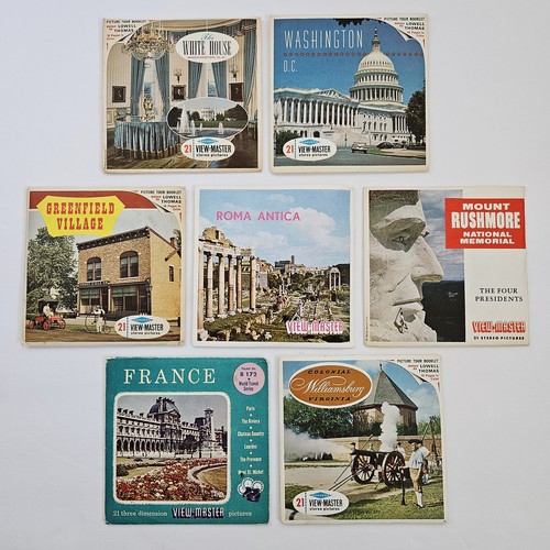 8 Different View-Master Reel Sets - White House, Washington DC, Mount ...