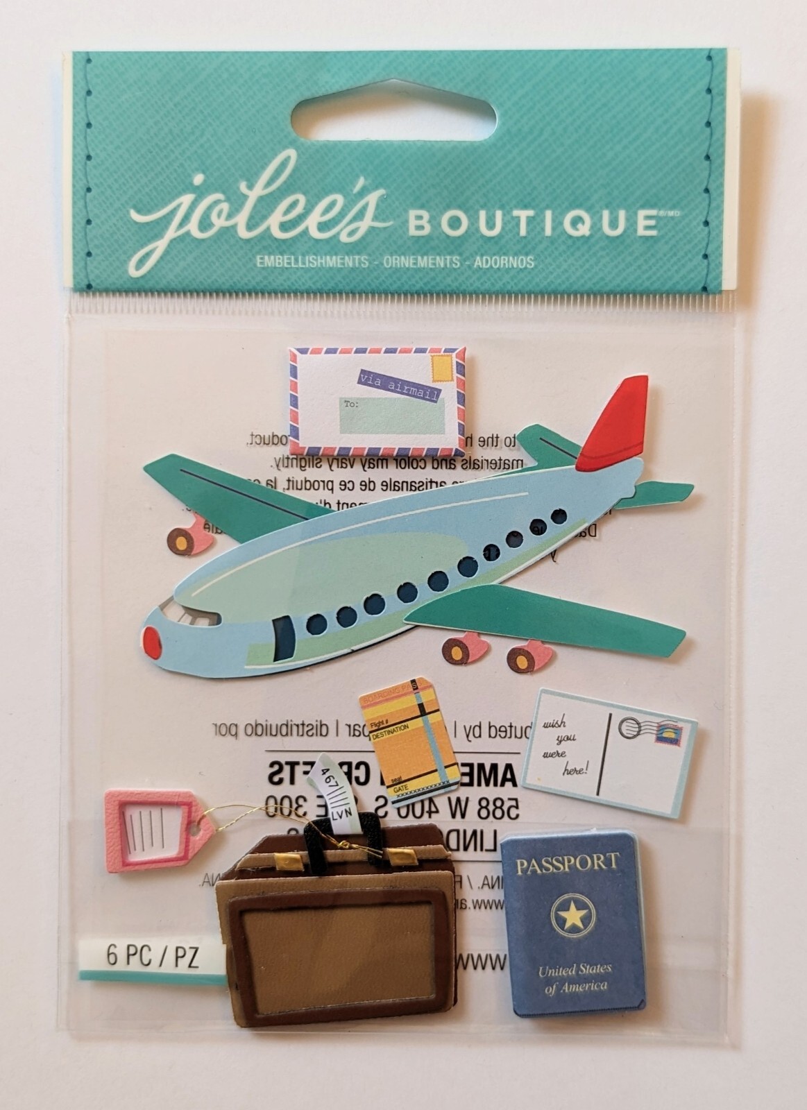Jolee's Airplane Travel Vacation Scrapbooking Stickers | eBay