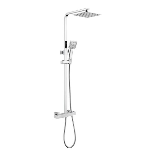 Thermostatic Square Bar Mixer Shower with Shower Kit + Fixed Head ...