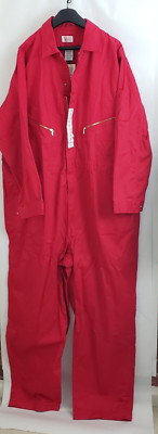 Walls Master Made Coveralls Safety Red Long Sleeve Size 58 X-Tall ...