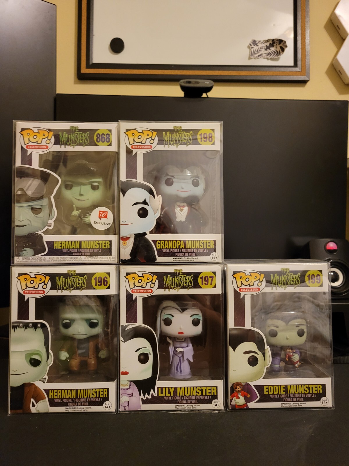 Funko Pop The Munsters Set Herman Lily Eddie Granpa | eBay