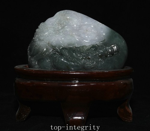 Natural Jadeite Emerald Dragon Beast Animal Happy Laugh Maitreya Buddha ...
