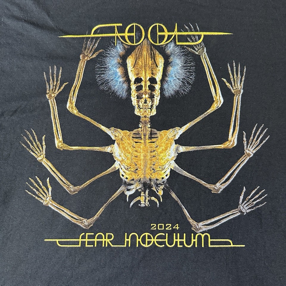 Tool Fear Inoculum 2024 Tour Mens 2XL Tshirt Black Band | eBay