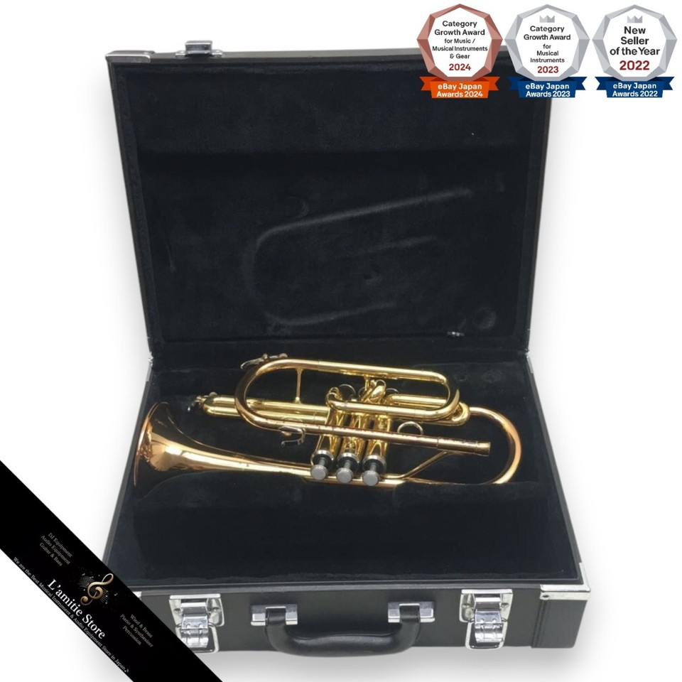 Yamaha YCR4330G Cornet Brass Gold Tested Music Instrument | eBay