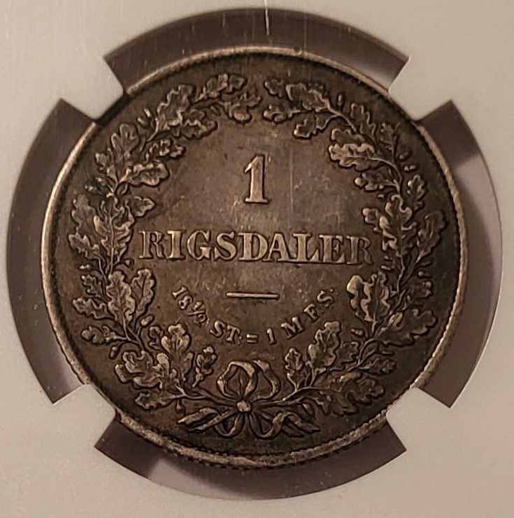 Denmark Frederik VII 1855 FK-FF Silver Rigsdaler XF45 NGC Toned | eBay