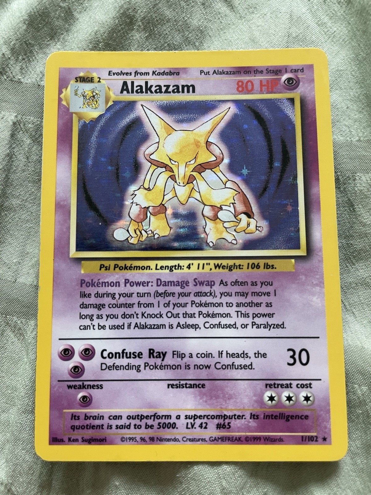 Pokémon TCG Alakazam Base Set Holo Card 1/102 | eBay