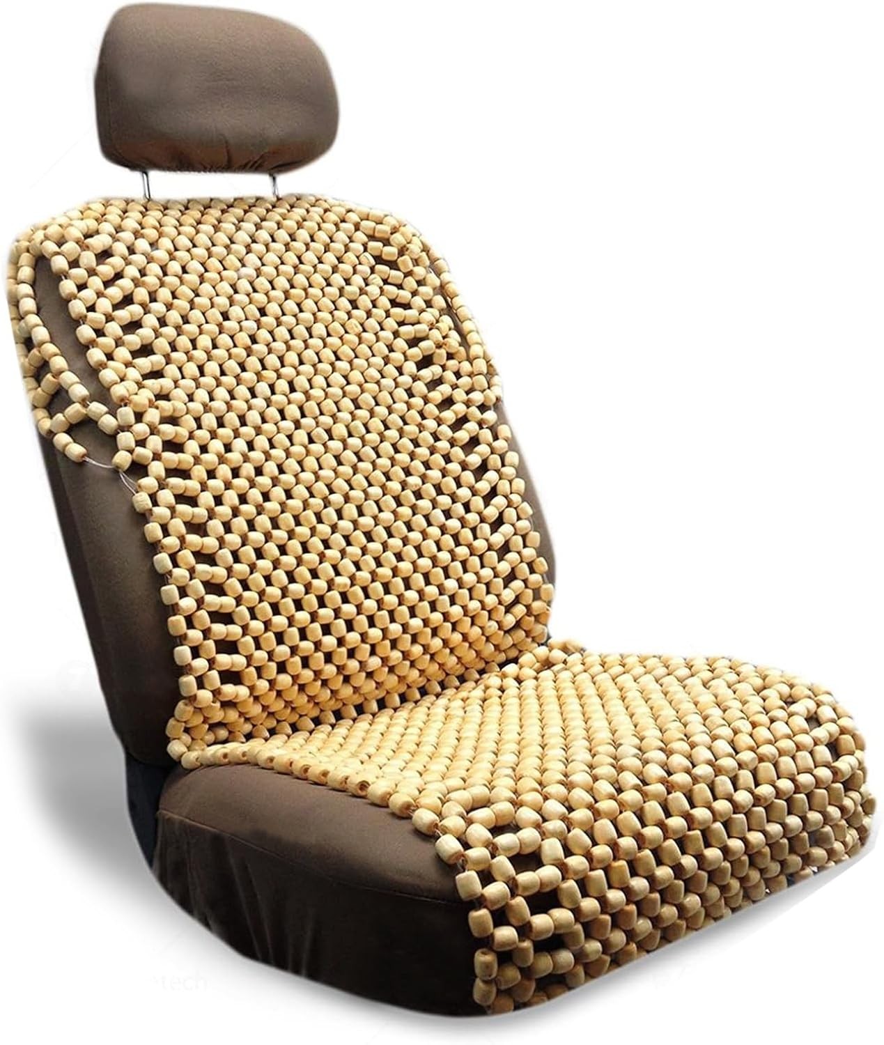 Beaded Seat Cover Full Car Massage Cool 2-Pack Natural 1-Pack Natural ...