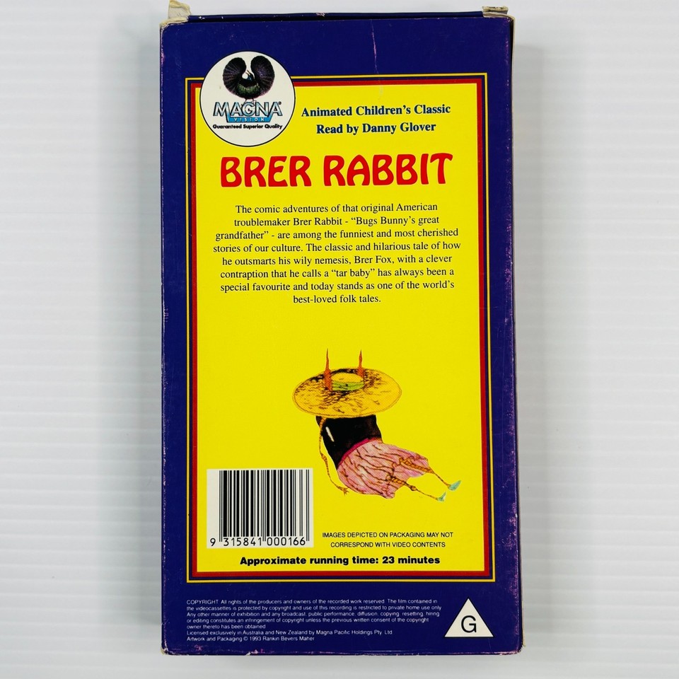 Brer Rabbit And The Wonderful Tar Baby VHS Tape Tracked Postage ...