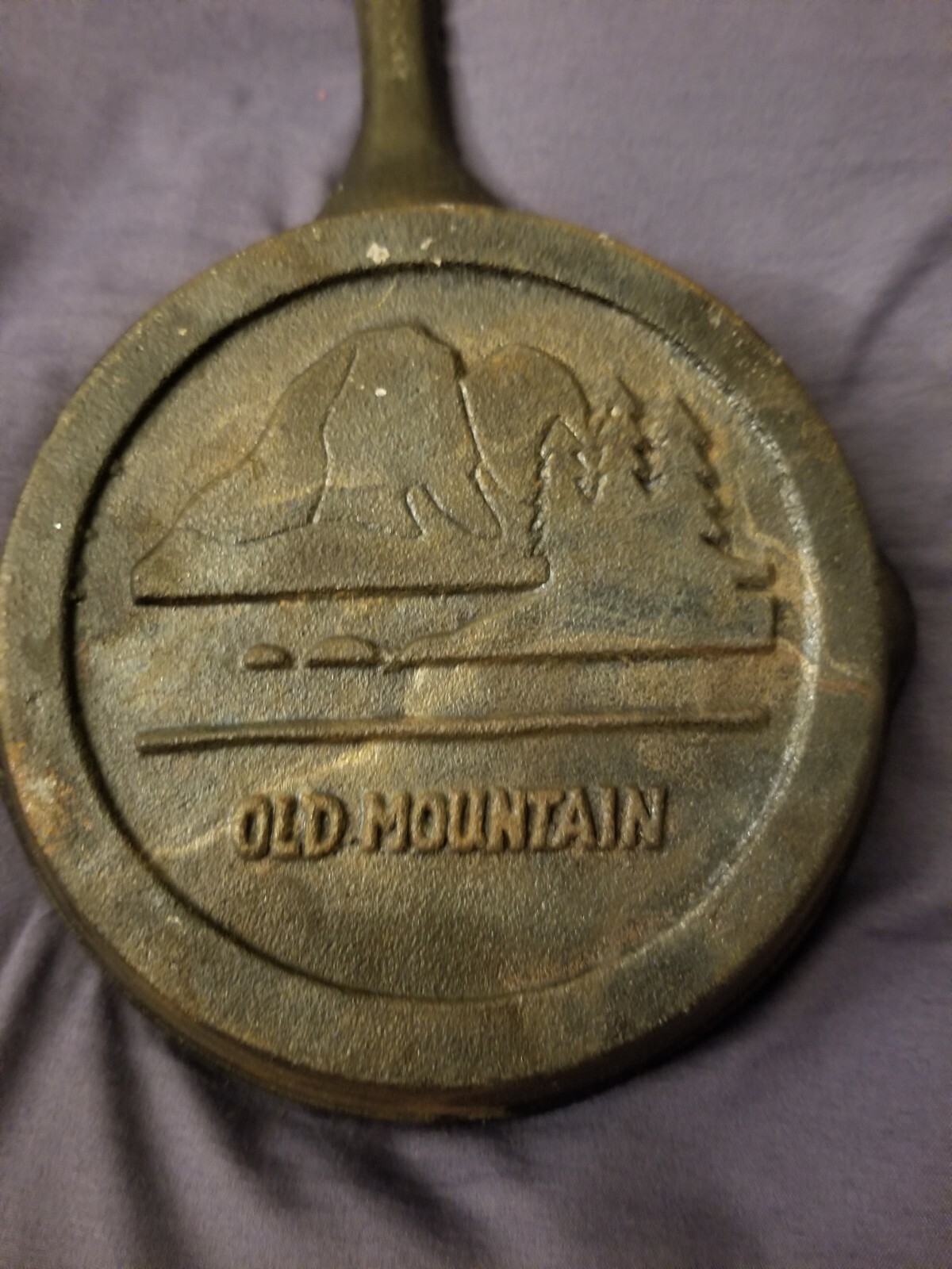 Old Mountain Cast Iron Skillet 6" Mini Spoon Rest Decorative Cookware ...