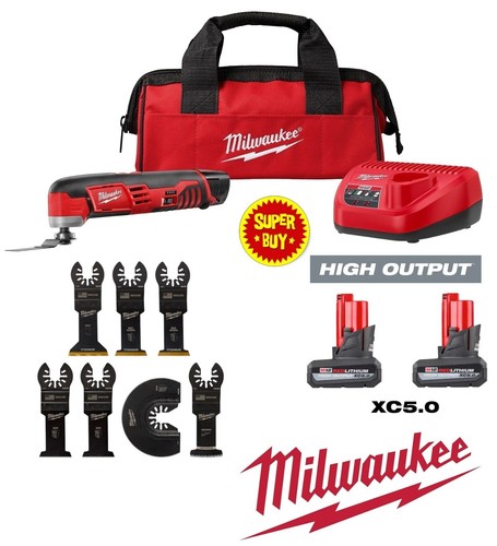 New Milwaukee M12 Lit-Ion Oscillating Multi-Tool Kit 2426-20 & 48-59 ...