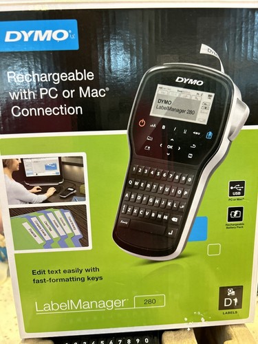 Dymo LabelManager 280 Hand Held Rechargeable W/PC or MAC Connection ...