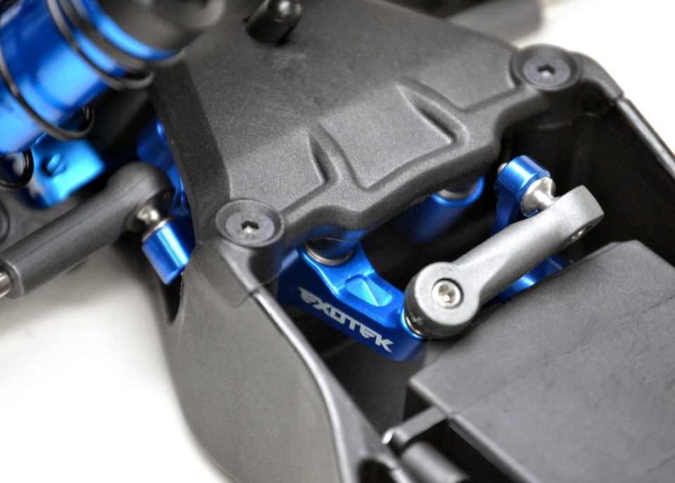 Exotek Associated DR10 / DB10 / B5 Blue Aluminum HD Steering Crank Set ...