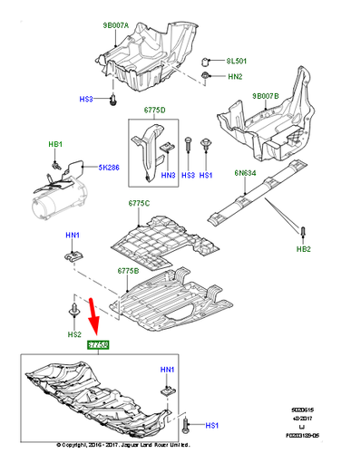 LAND ROVER RANGE ROVER L322 Engine Under Cover KRN500200 New Genuine | eBay
