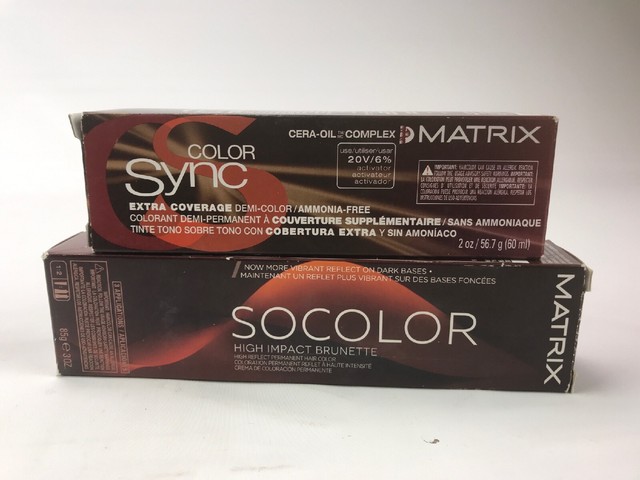 Matrix SOCOLOR RR.66 3oz/ColorSync X-COV 7NM 2oz. Lot Of 2 Hair Color ...