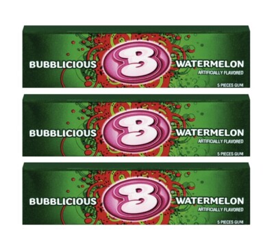 3x Bubblicious Watermelon Flavor Gum American Sweets | eBay