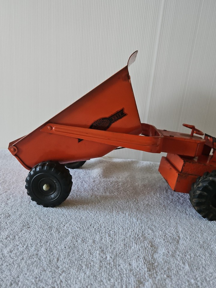 Vintage Orange Pressed Steel Wyandotte Rocker Dump Earth Mover | eBay