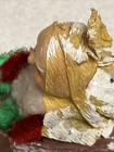 VTG X-MAS Rare Putz Santa Sleigh Gnome Paper Mache Chenille SpunCotton ...