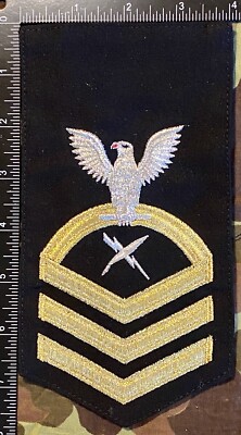US Navy Gold Rate Cryptologic Technician Chief Petty Officer rank Patch ...