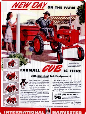 Farmall Cub 9" x 12" Metal Sign | eBay