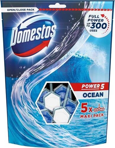 Domestos Power 5 Maxi Pack Toilet Rim Block Ocean | eBay UK