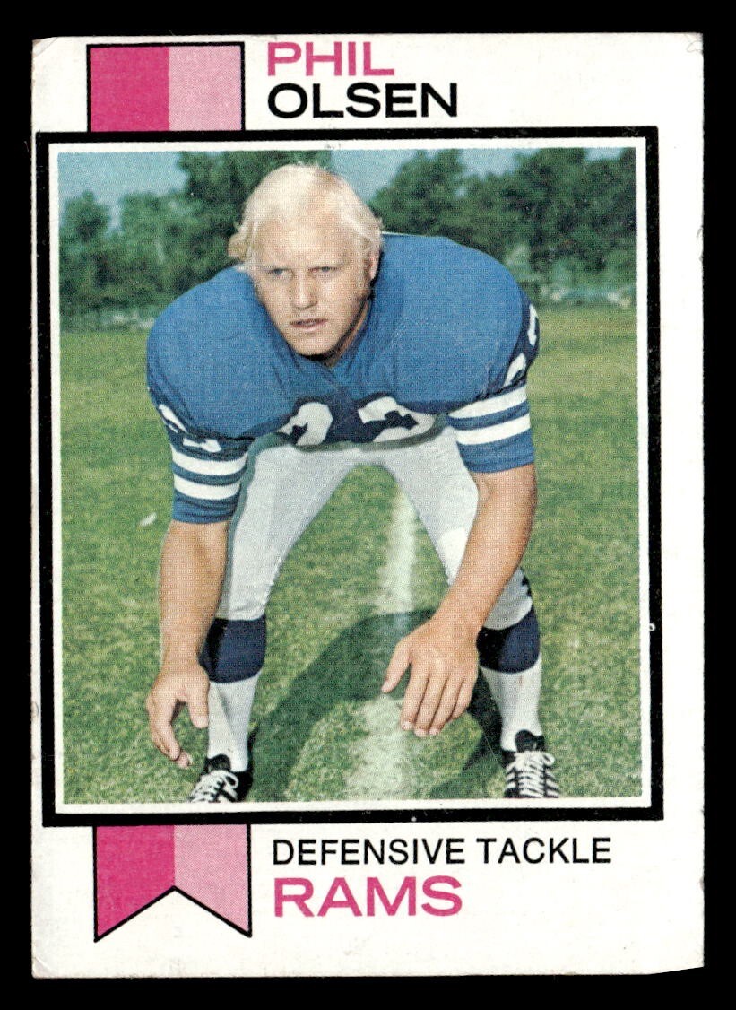 PHIL OLSEN rams 1973 Topps #14 - corner/edge flaws (F7) | eBay