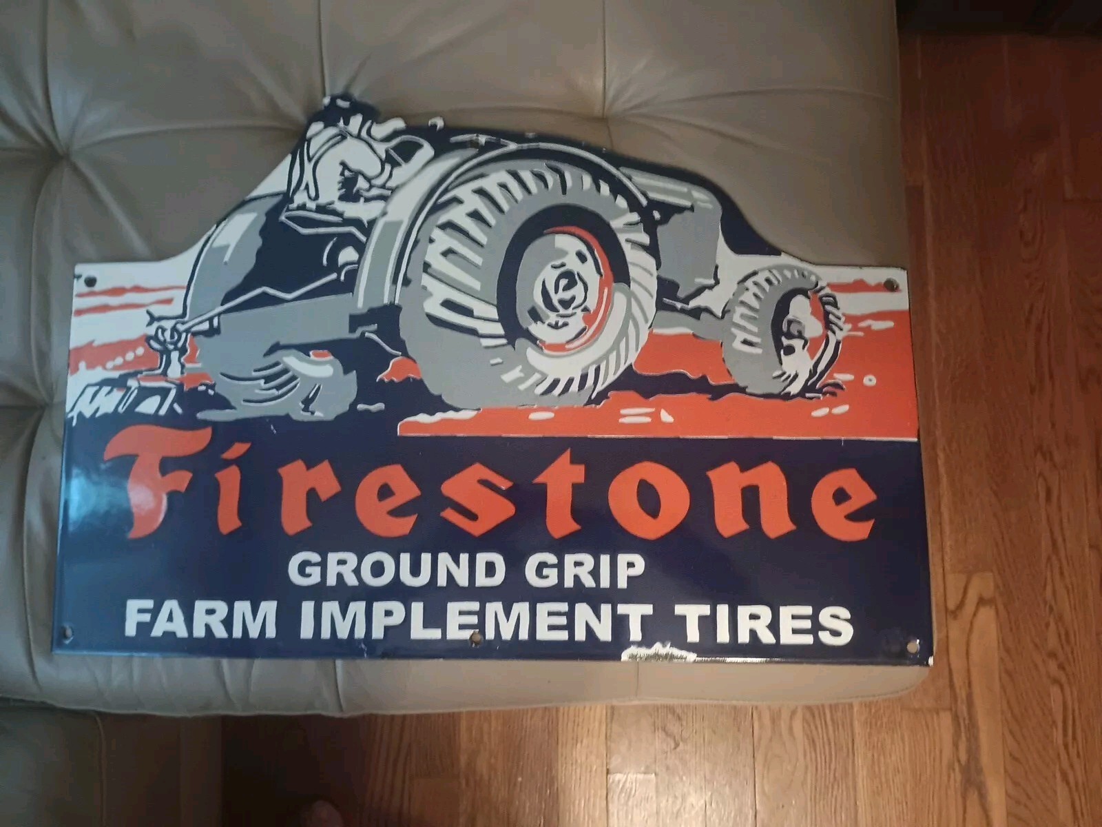 Vintage Firestone Tires Sign - Farm Implement Tires Porcelain Sign 16 ...