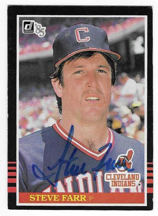 STEVE FARR 1985 DONRUSS AUTOGRAPHED SIGNED # 653 CLEVELAND INDIANS | eBay