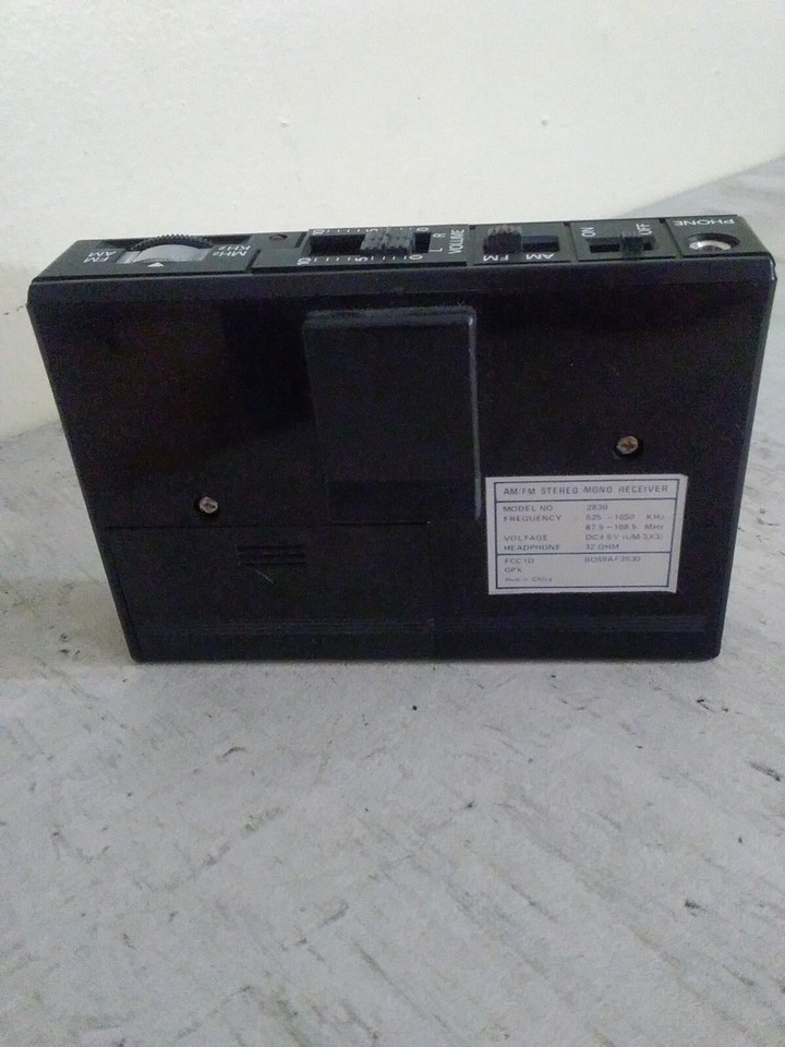 GPX AM FM Personal Receiver Radio A2830 Vintage Tested Works | eBay