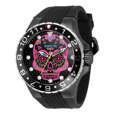 Invicta Men's 50mm AVIATOR Dia De Los Muertos Quartz MOP Skull Dial ...