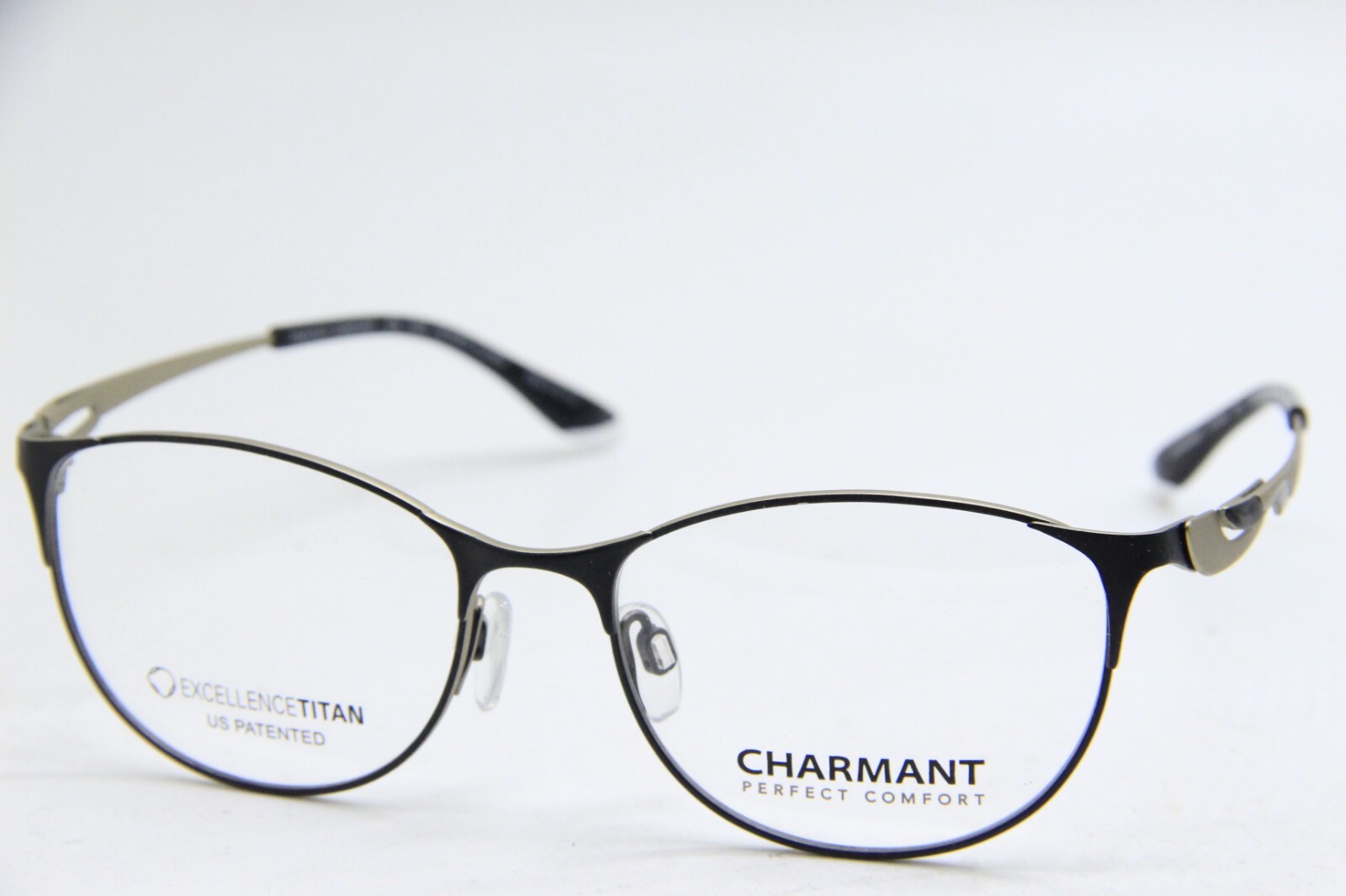NEW CHARMANT CH 10607 BK BLACK GUNMETAL AUTHENTIC EYEGLASSES 52-16 | eBay