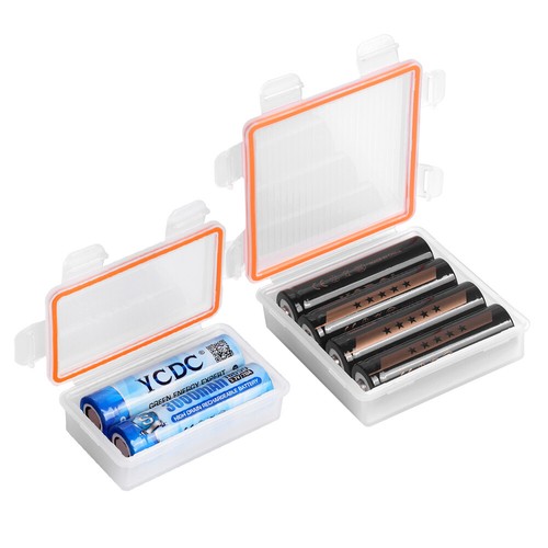 4Pcs 18650 Battery Plastic Storage Box Waterproof Organiser Safe Holder ...