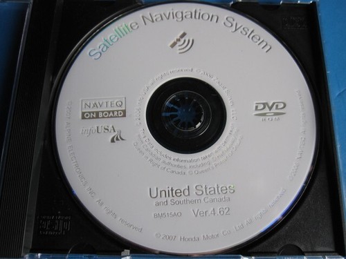 Honda Acura Satellite Navigation System DVD ROM BM515A0 Ver 4.62 | OE ...
