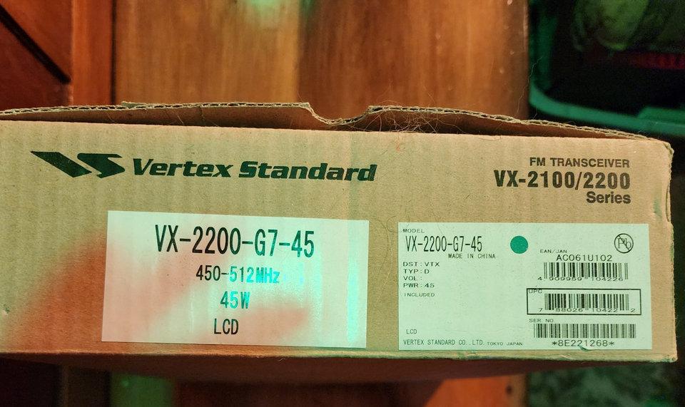 Vertex Standard VX-2200-G7-45 UHF 450-512 MHz 45w 2Way mobile Radio. | eBay