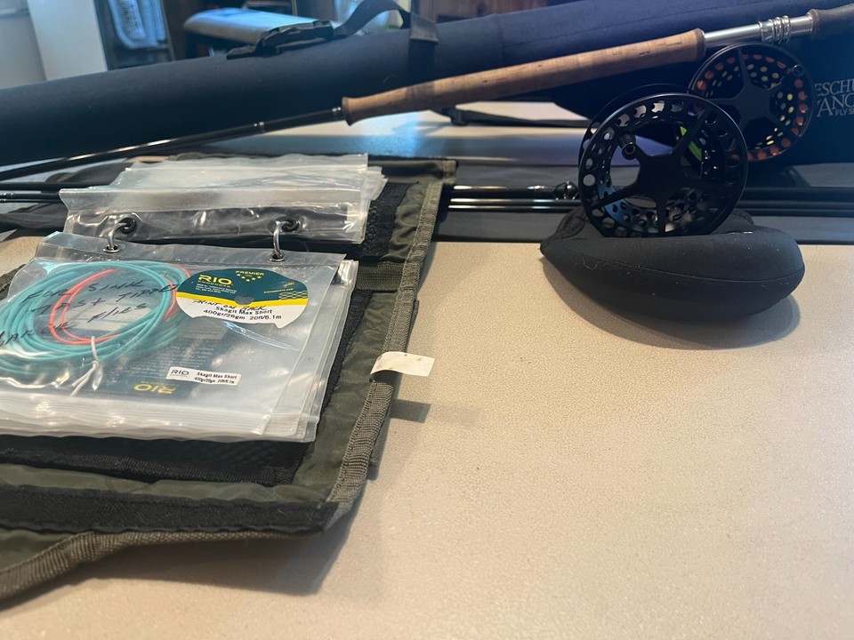 ANDERSON CUSTOM RODS/JOHN HAZEL CO. 13' - 7 WT. SPEY ROD W/ REEL AND ...