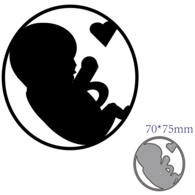 Baby Fetus Heart Frame Metal Cutting Dies Cut Die Decoration Scrapbook ...