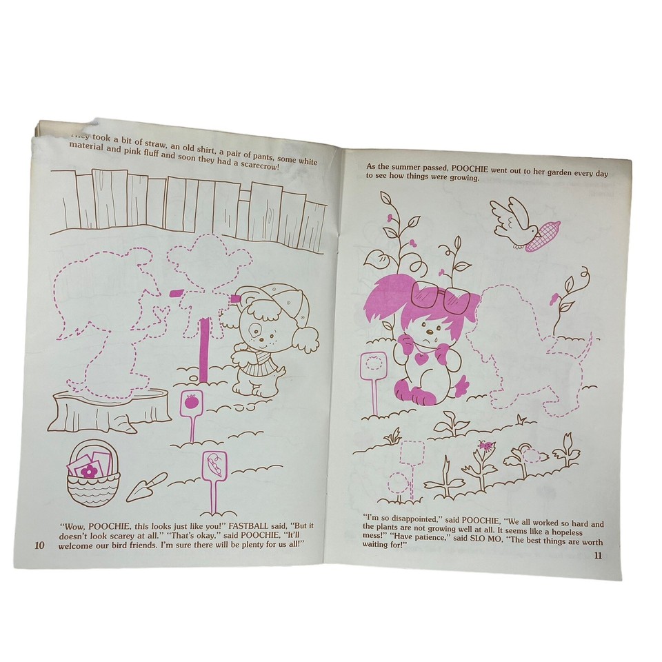 Vintage Poochie Sticker Fun Coloring Book Golden 1983 Lick Stick Color ...