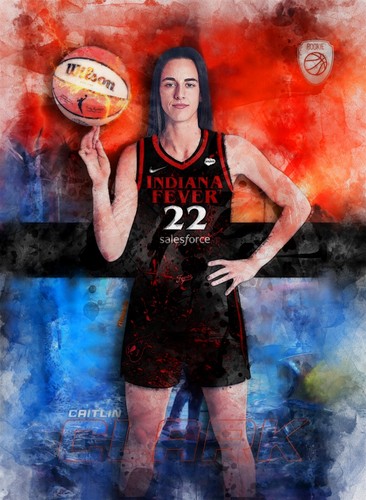 Caitlin Clark Art Card #12 Limited 9/10 John Rudolph Signed Stranger ...