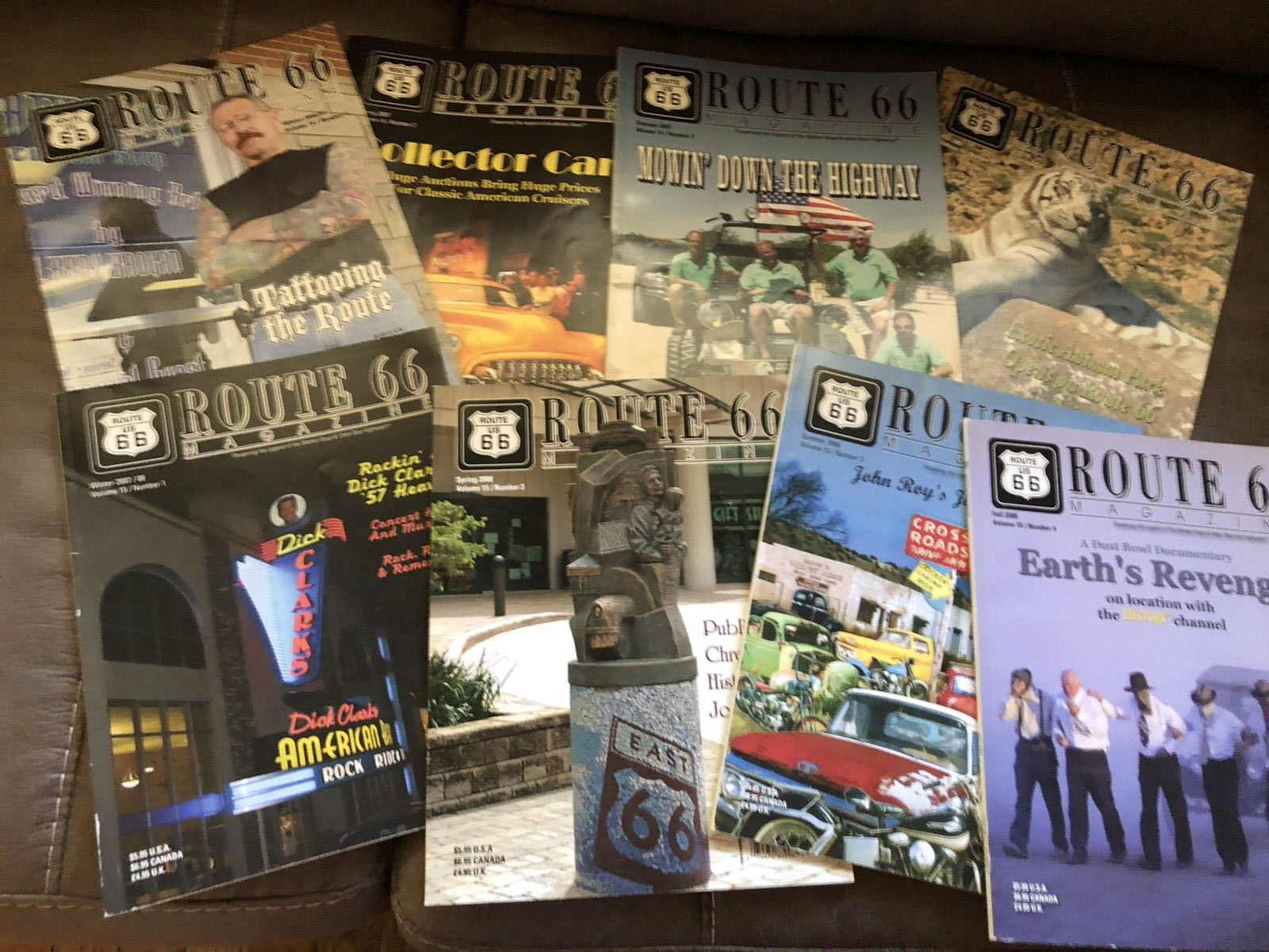 Route 66 Magazines Volume 14 & 15, 2006/2008 Summer - Winter 8 issues ...