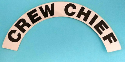 CREW CHIEF - Highly Reflective FIRE HELMET CRESCENT DECALS - A PAIR | eBay