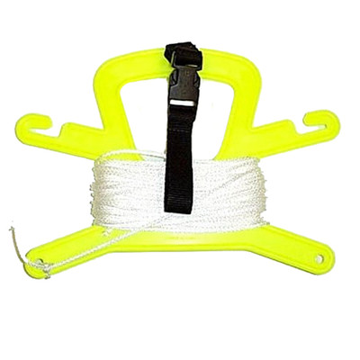 JCS Plastic Line Holder with 100FT of Nylon (White) Line with Quick ...