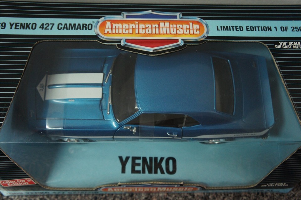 1:18 Ertl American Muscle 1969 Yenko 427 Camaro Set Issue 1 Blue /Issue 2 Yellow | eBay